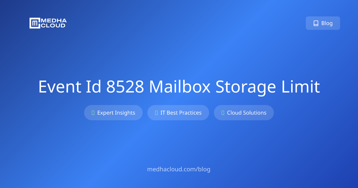 Event ID 8528: Mailbox Storage Limit - Fix Guide 2025