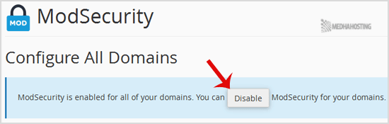 How To Enable Or Disable Mod Security In Cpanel